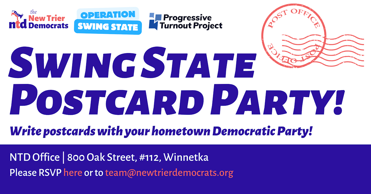 Write Postcards w/ the New Trier Dems! · The New Trier Democrats
