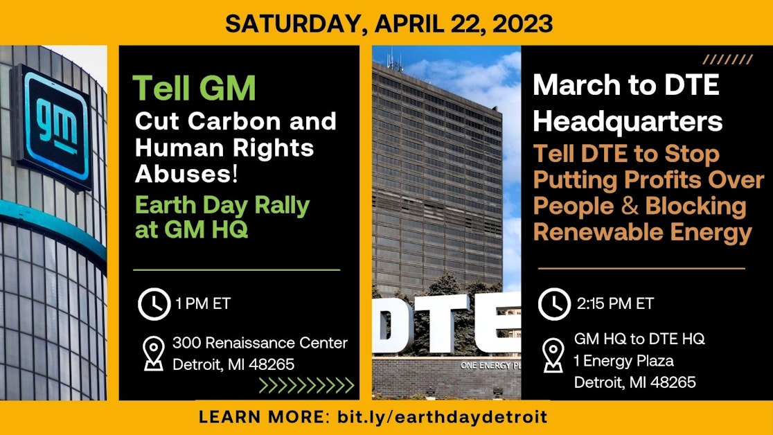 Earth Day Rally Against DTE & GM · People's Action