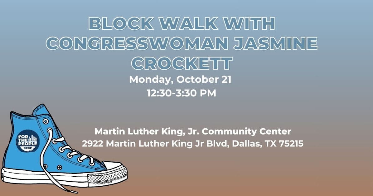 Block Walk with Jasmine Crockett: First Day of Early Voting! · Mobilize