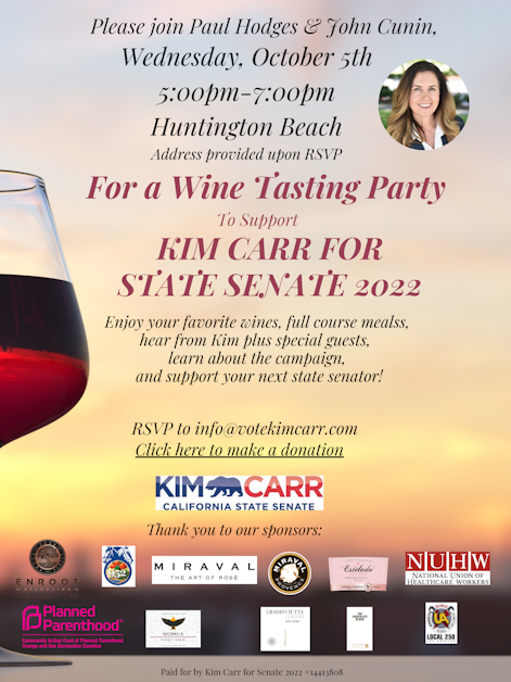 October 5th Campaign Party for Kim Carr for Senate · Democratic Party ...