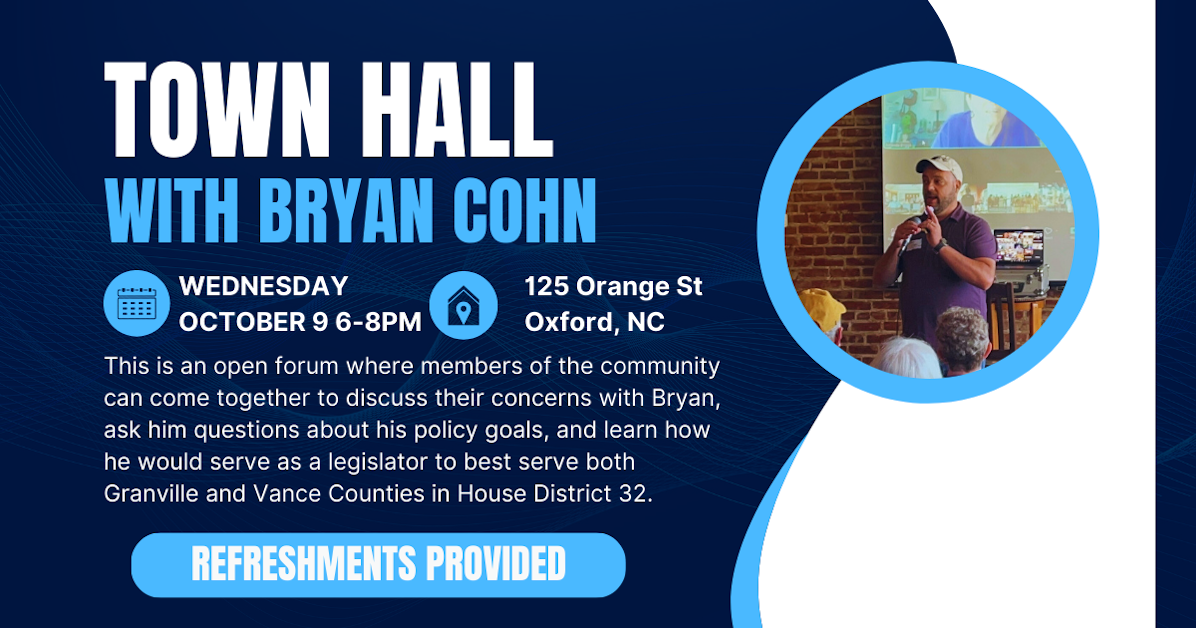 Town Hall with Bryan Cohn · Mobilize