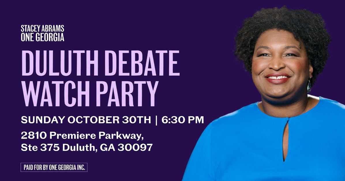 Gwinnett Debate Watch Party for Stacey Abrams · Stacey Abrams for Georgia