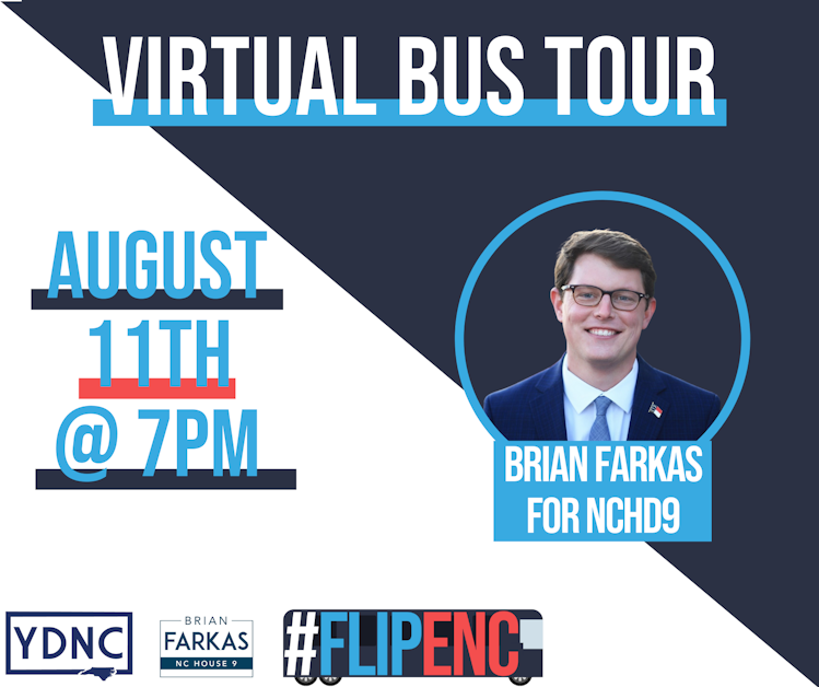 Young Democrats Virtual Bus Tour with Brian Farkas · Mobilize