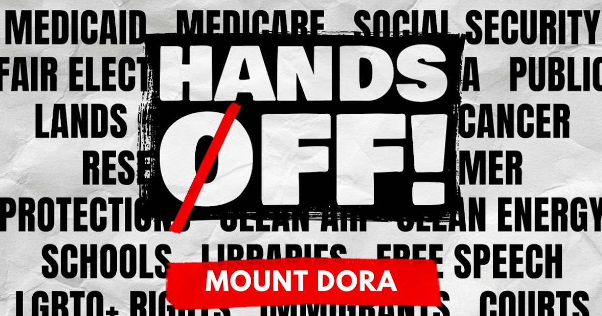 Hands Off Mount Dora Sign Waving · Mobilize