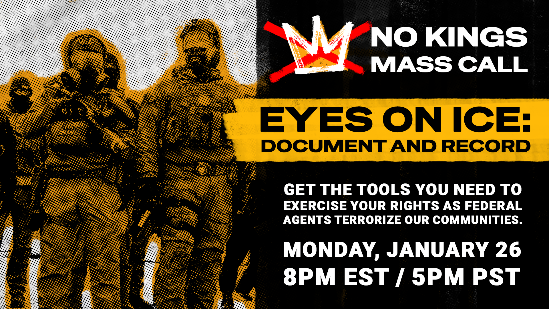 No Kings Mass Call: Eyes On Ice - Washoe Dems