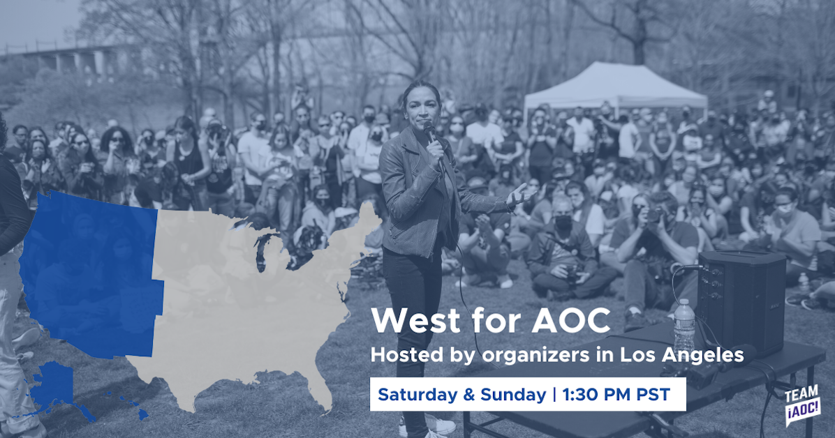 The West for AOC Virtual Meet-Up · Alexandria Ocasio-Cortez for Congress