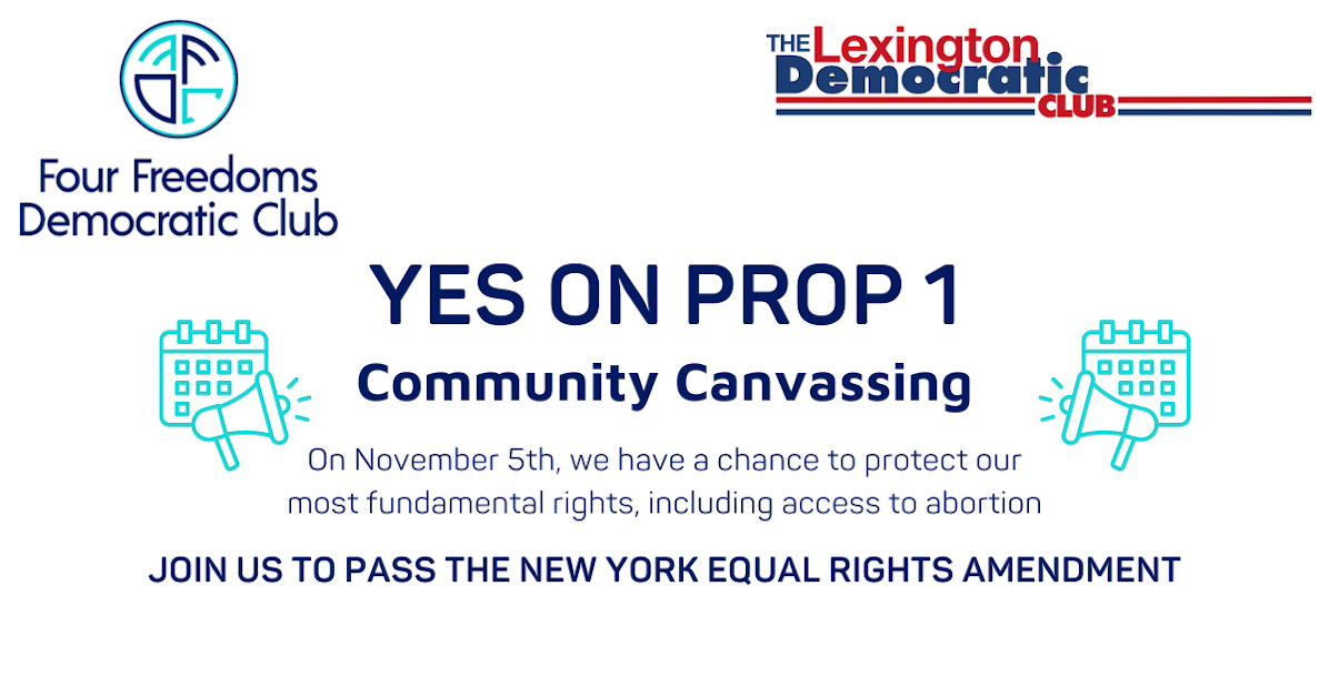Yes on Prop 1 Upper East Side Weekly Canvassing! · Mobilize