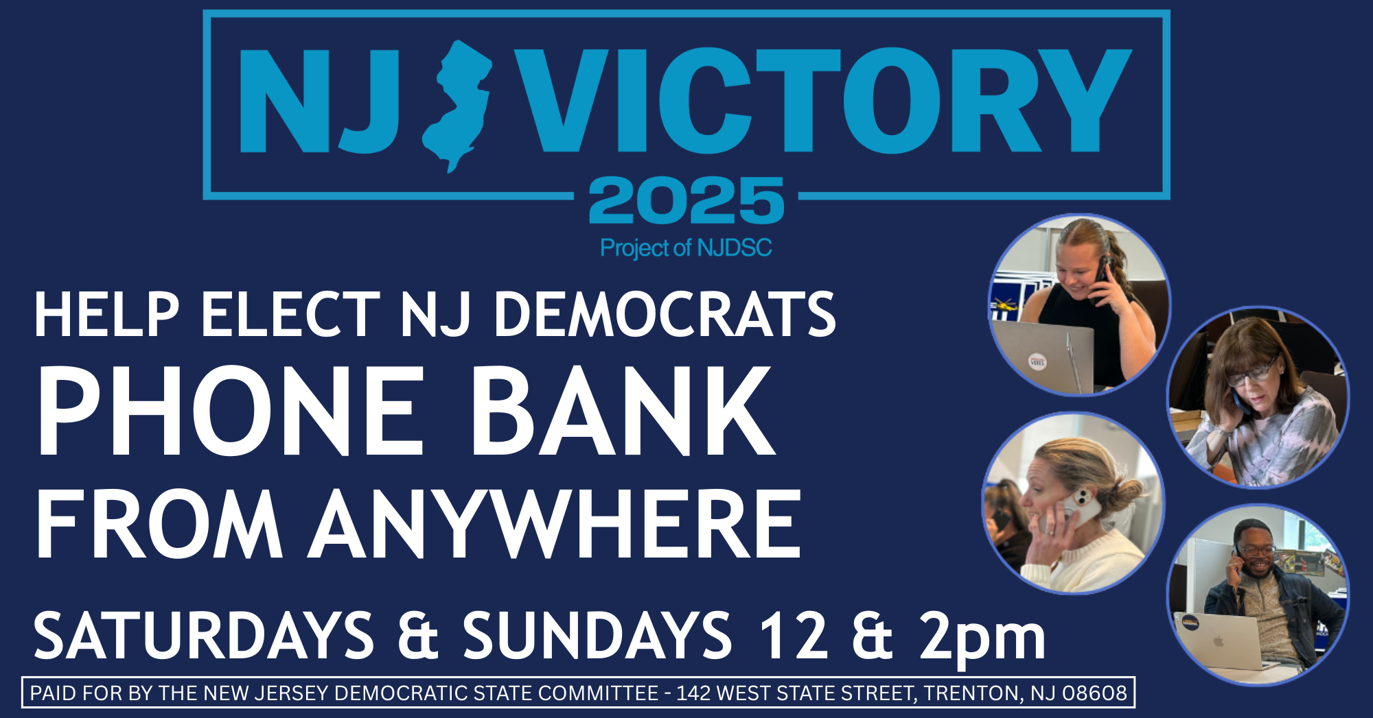 50 Days to Victory Weekend Phone Bank for New Jersey Democrats · NJ ...