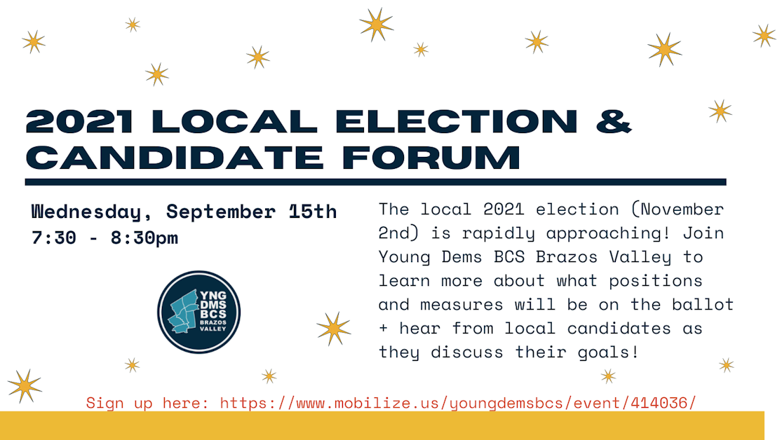 2021 Local Election & Candidate Forum · Mobilize
