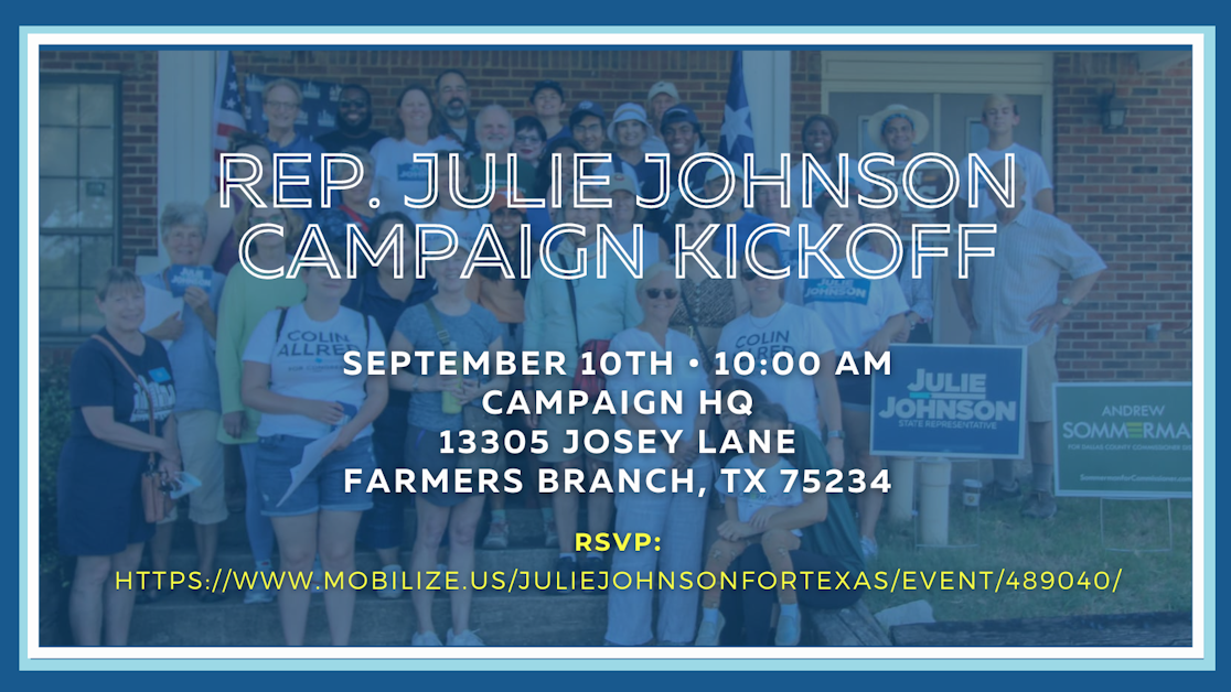 Rep. Julie Johnson Campaign Kickoff · Julie Johnson for State ...