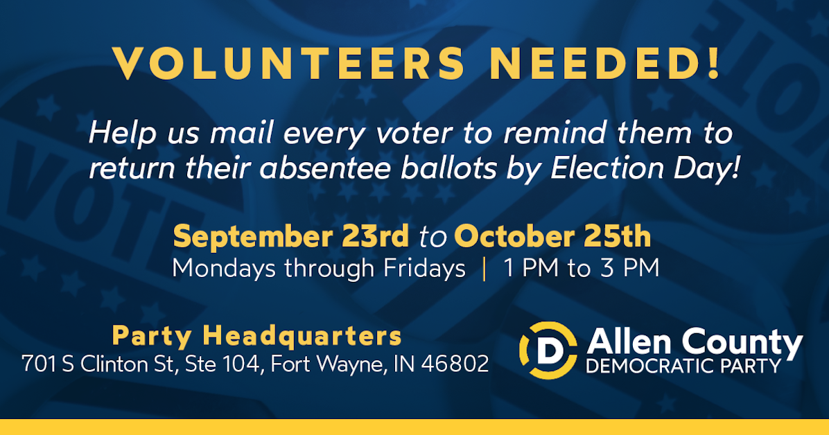Absentee Ballot Chase · IN Allen County Democratic Party