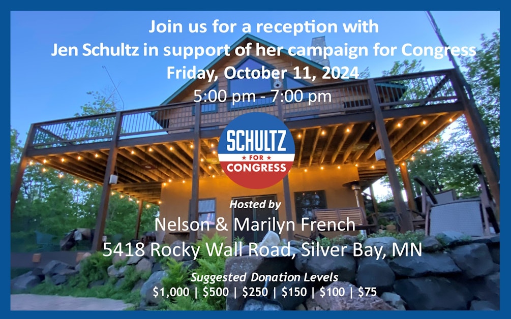 Silver Bay Fundraiser for Jen Schultz · Jen Schultz for Congress