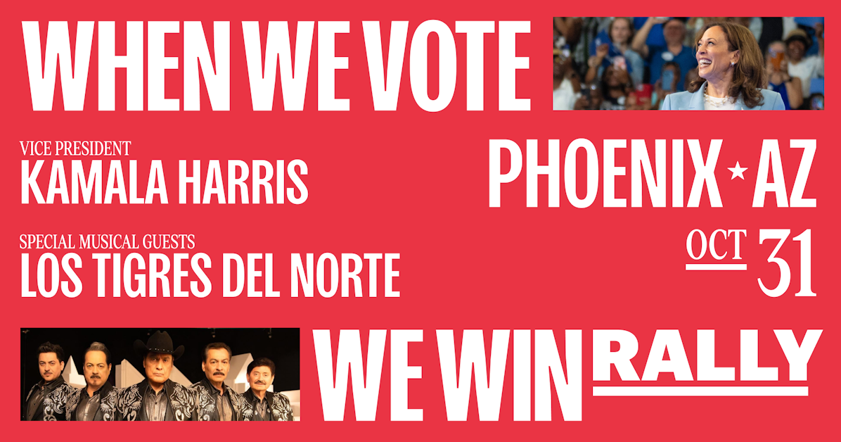 Rally with VP Harris and Los Tigres Del Norte | Evento con VP Harris y ...