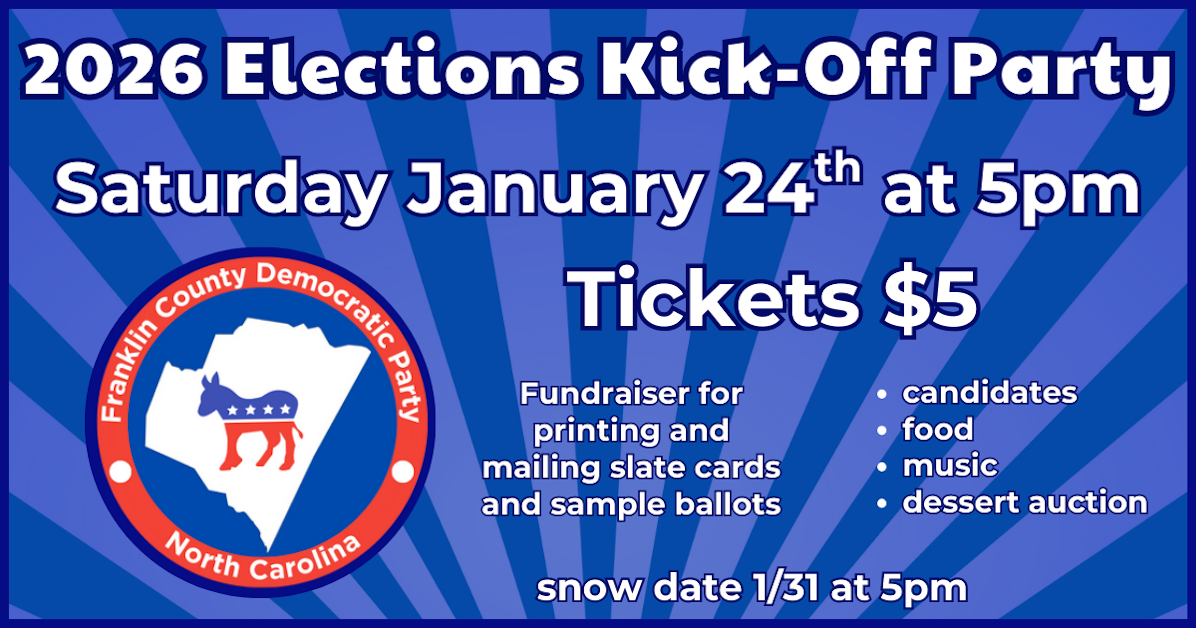 FCDP 2026 Elections Kick-Off · Franklin County Dems NC