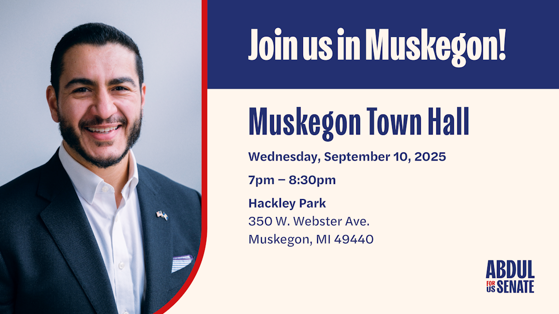Muskegon Town Hall · Abdul for U.S. Senate