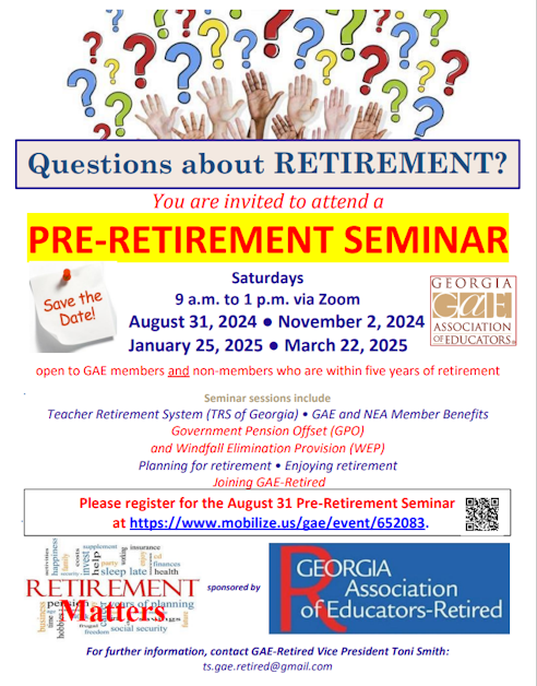 Pre-Retirement Seminar sponsored by GAE-Retired · Georgia Association ...