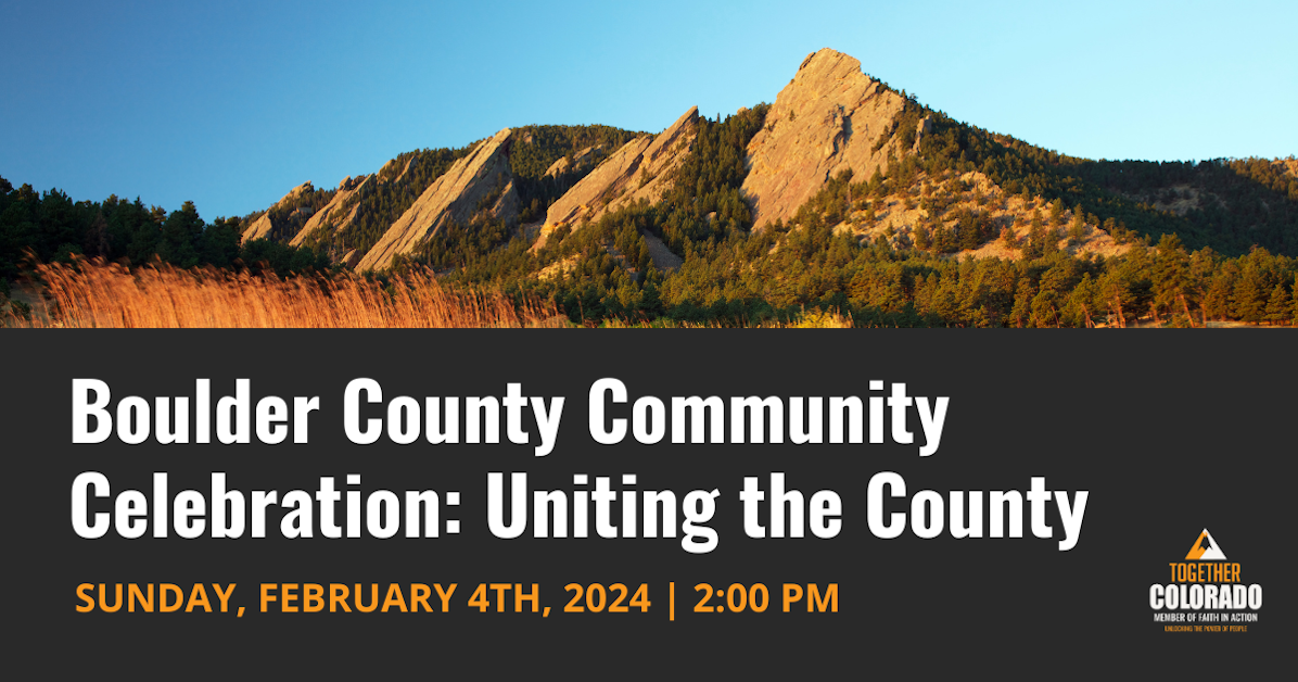 Boulder County Community Celebration: Uniting the County · Together ...