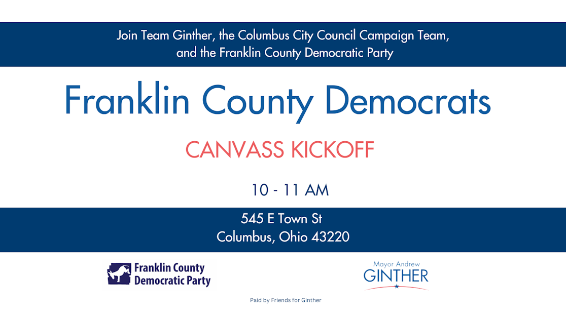 FCDP Canvass with Team Ginther and Columbus City Council! · Mobilize