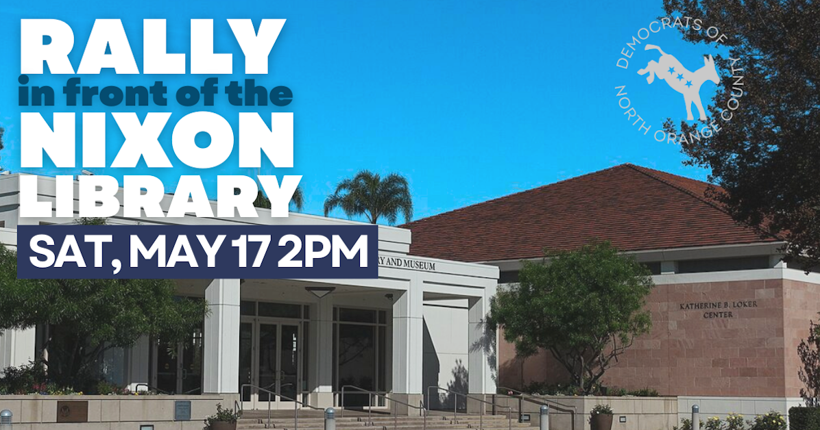 Rally in front of the Nixon Library · Mobilize
