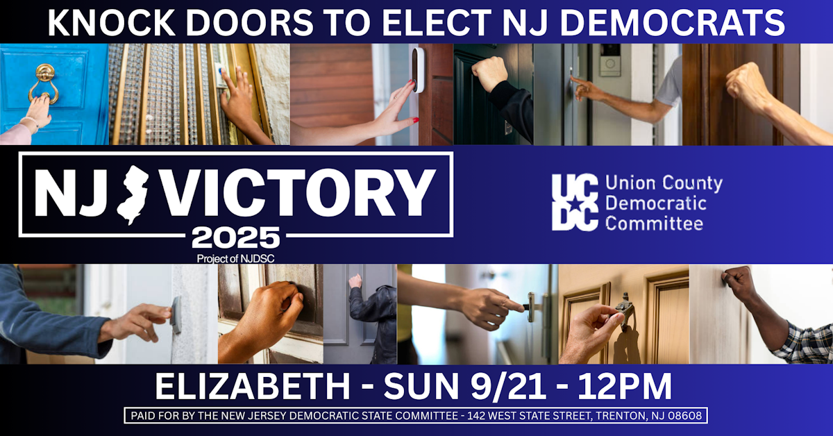 KNOCK DOORS IN UNION COUNTY (ELIZABETH) for New Jersey Democrats · NJ ...