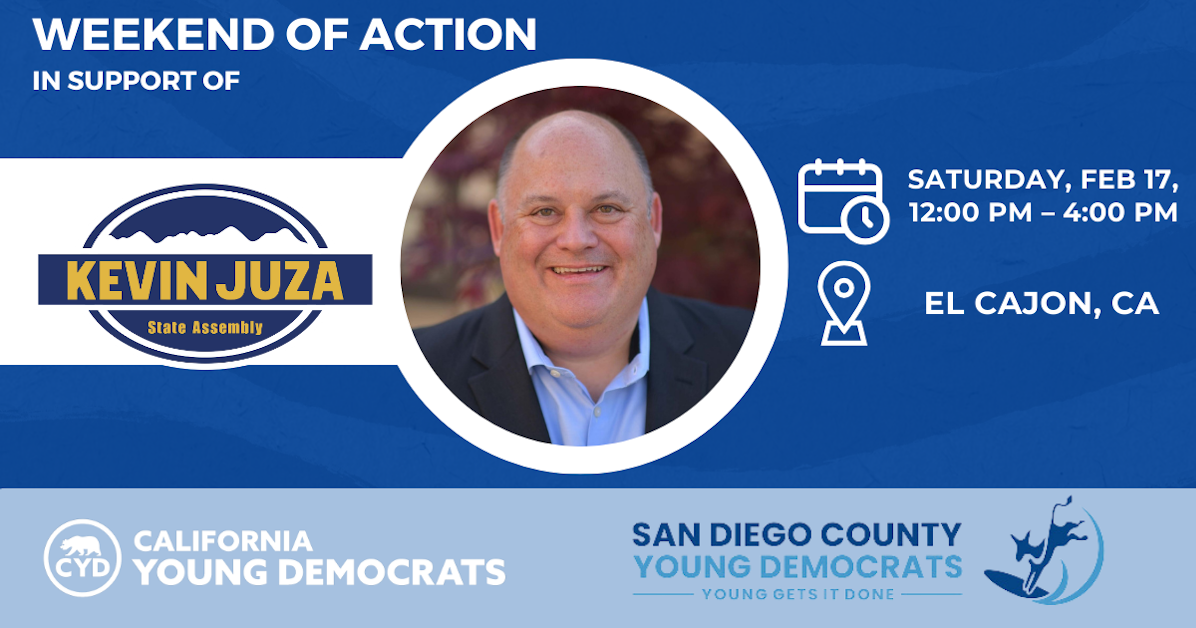 SDCYD Weekend of Action: Kevin Juza for AD-75 · Mobilize