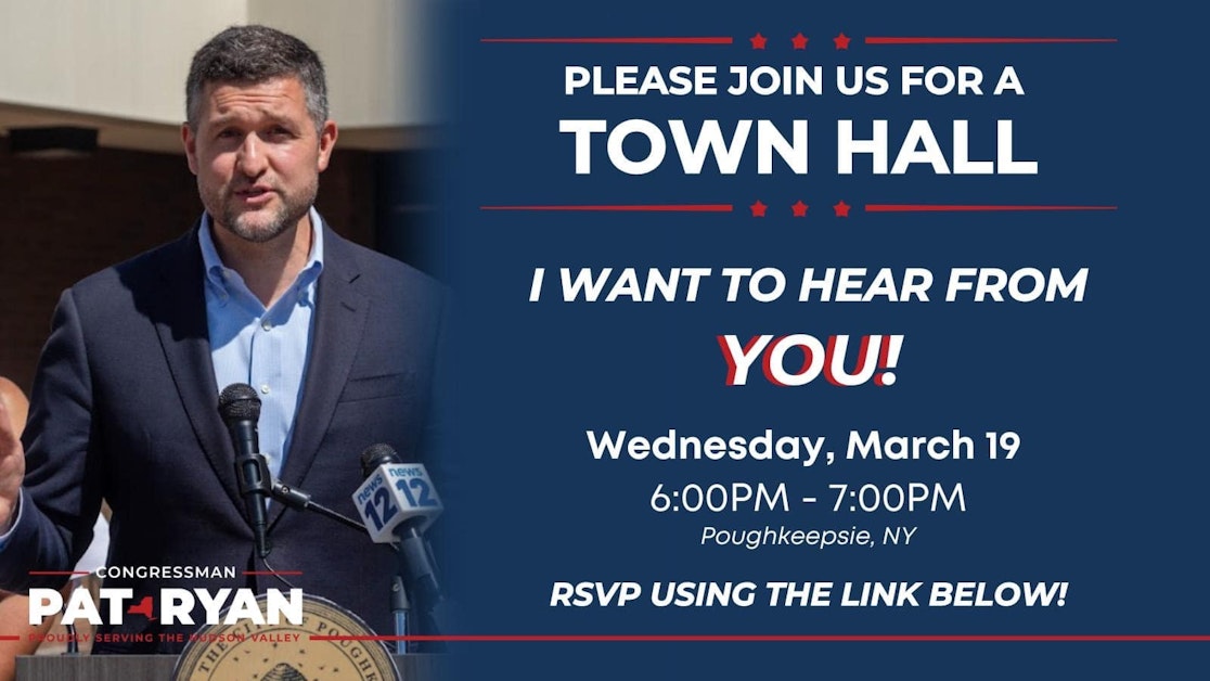 Congressman Pat Ryan Town Hall in Poughkeepsie! · Mobilize