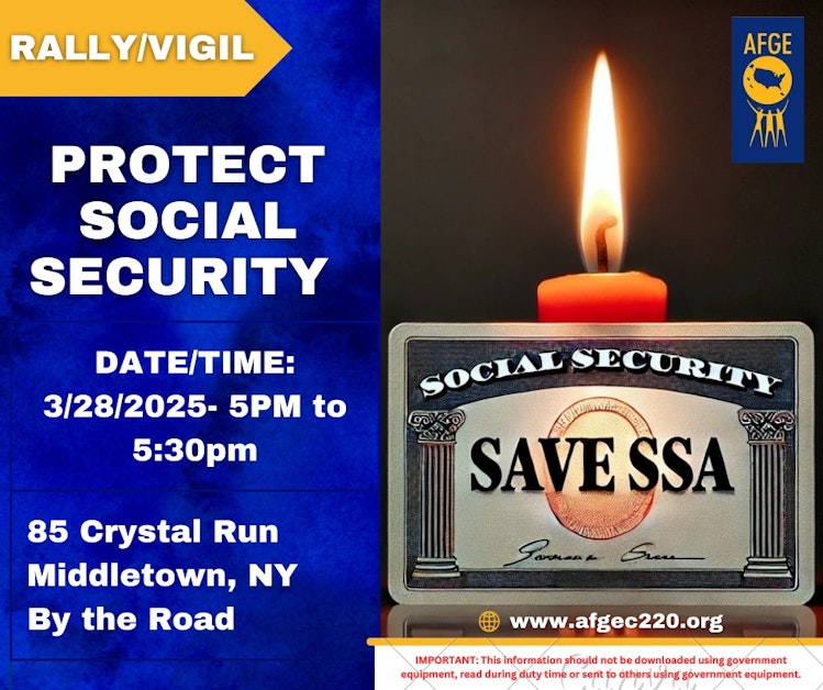 AFGE Rally/Vigil to Protect Social Security in Middletown! · American ...