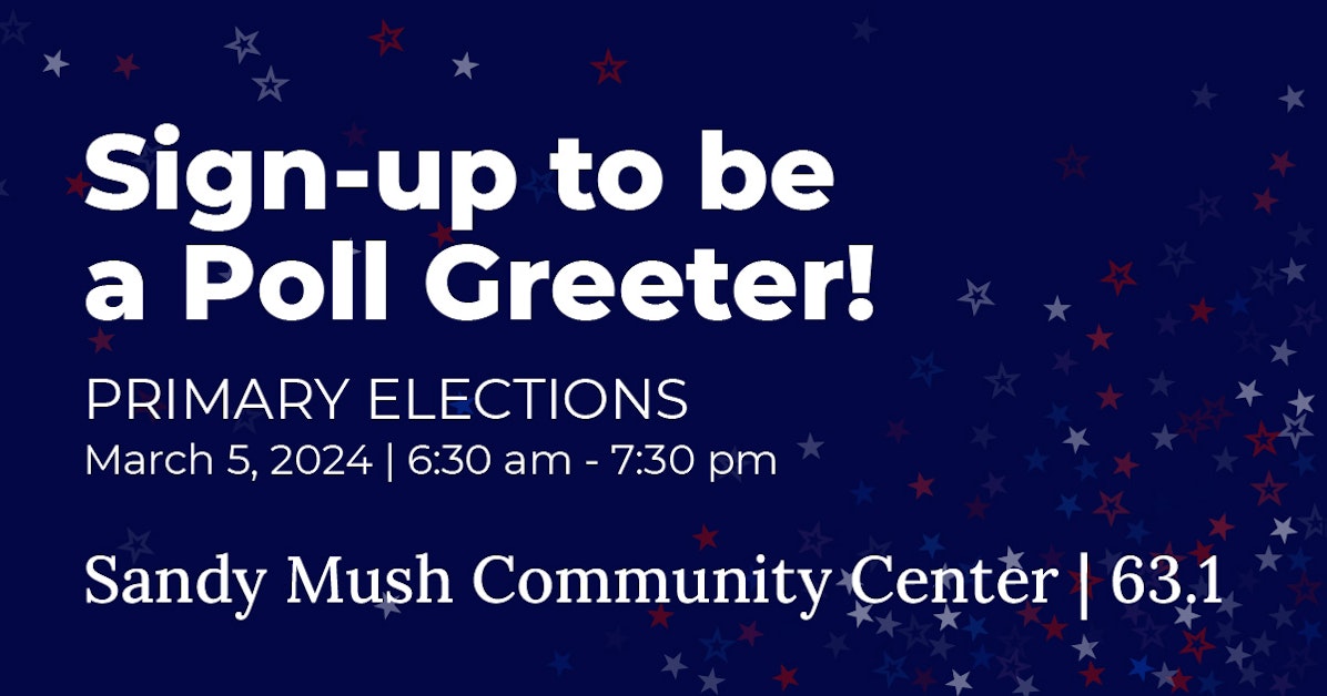 Primary Election Poll Greeting | 63.1 Sandy Mush Community Center ...