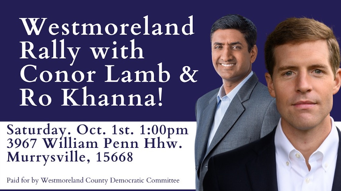 Westmoreland Rally & Canvass Launch with Congressmen Conor Lamb and Ro ...