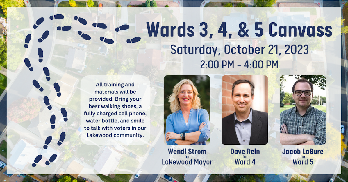 Canvass for Wendi Strom for Lakewood Mayor · Upstream