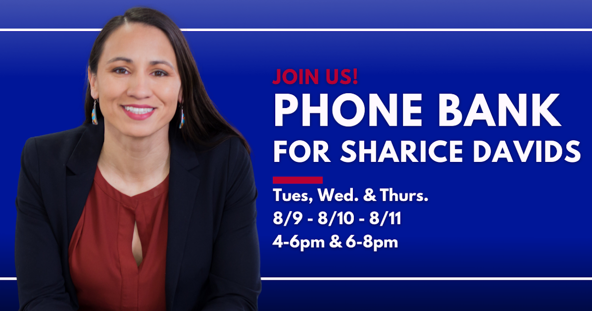 Phone Bank with Team Sharice Davids · Mobilize