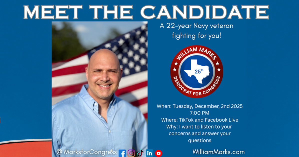 Meet William Marks for TX-25 · Mobilize