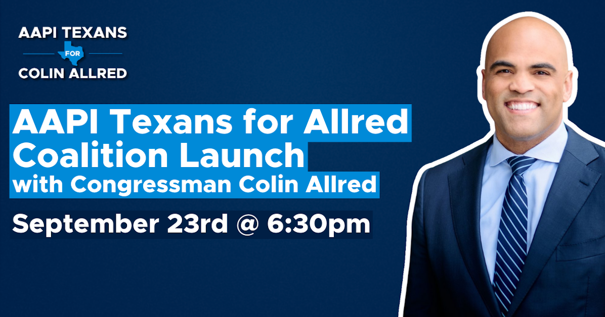 AAPI Texans For Allred Launch Call · Mobilize