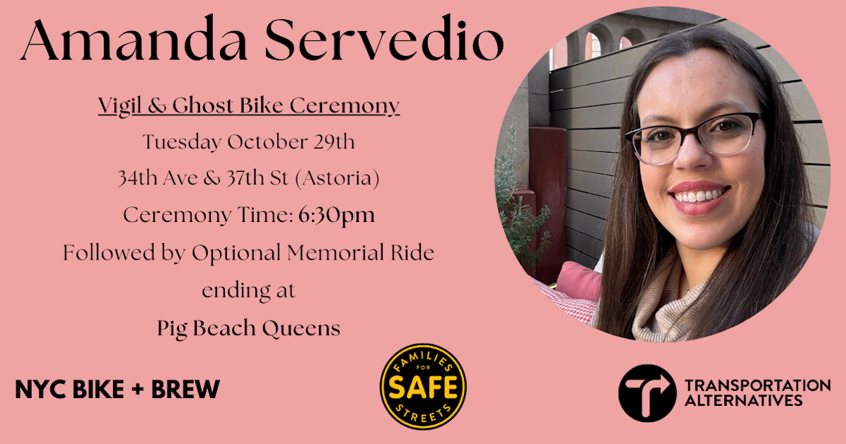 Vigil for Amanda Servedio · Transportation Alternatives