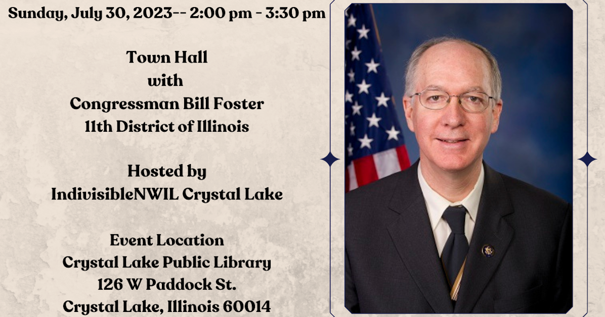 Town Hall with Congressman Bill Foster · Mobilize