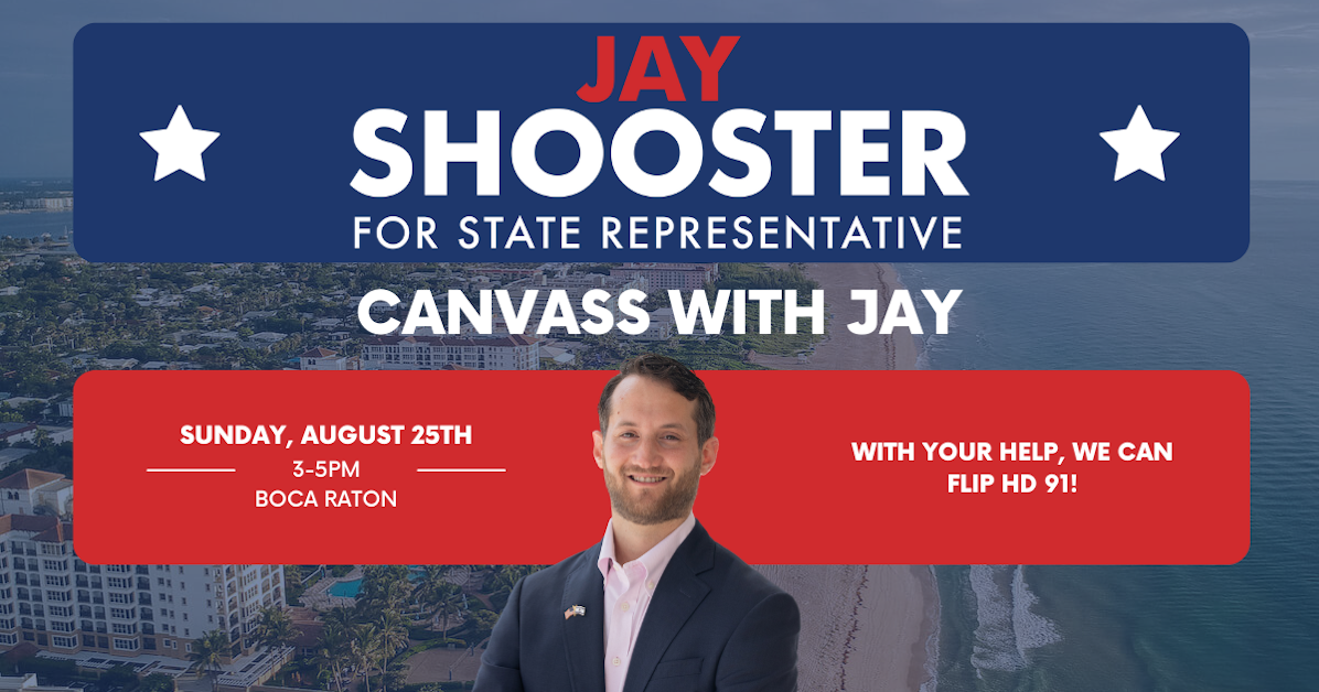 Canvass for Jay Shooster! · Jay Shooster for State House District 91
