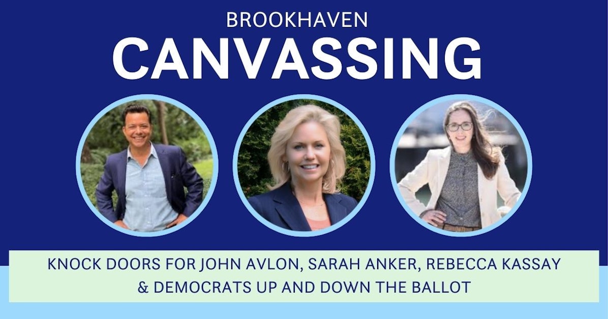 BROOKHAVEN: Weekend Canvassing for John Avlon, Sarah Anker and Rebecca ...