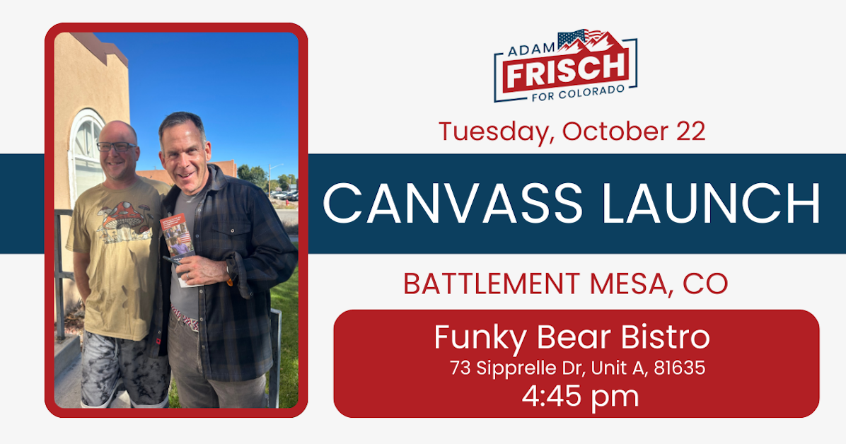 Battlement Mesa Canvass Launch w/ Adam! · Mobilize