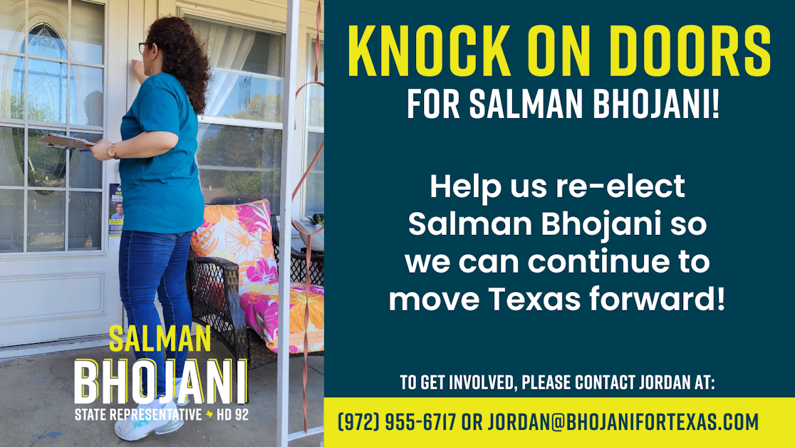 Block-Walk Kickoff for Salman Bhojani! · Mobilize