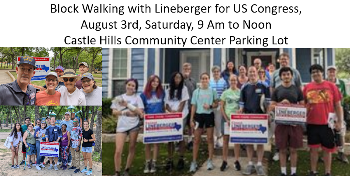 Block Walking for Lineberger for US Congress (Saturday, August 3rd ...