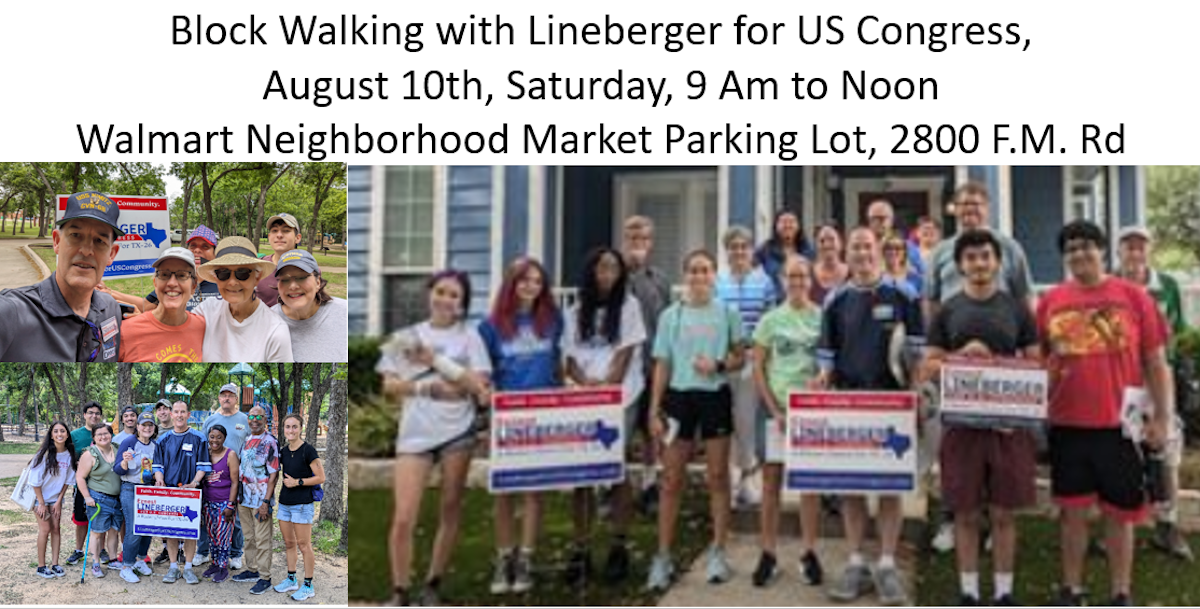 Block Walking for Lineberger for US Congress (Saturday, August 10th ...