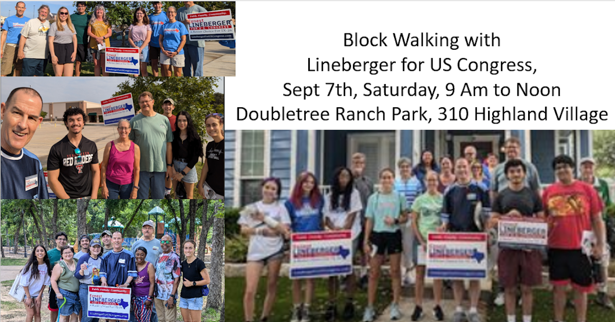 Block Walking for Lineberger for US Congress (Saturday, September 7th ...