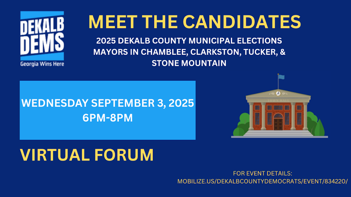 DeKalb Dems Mayoral Candidates Forum · DeKalb County Democrats