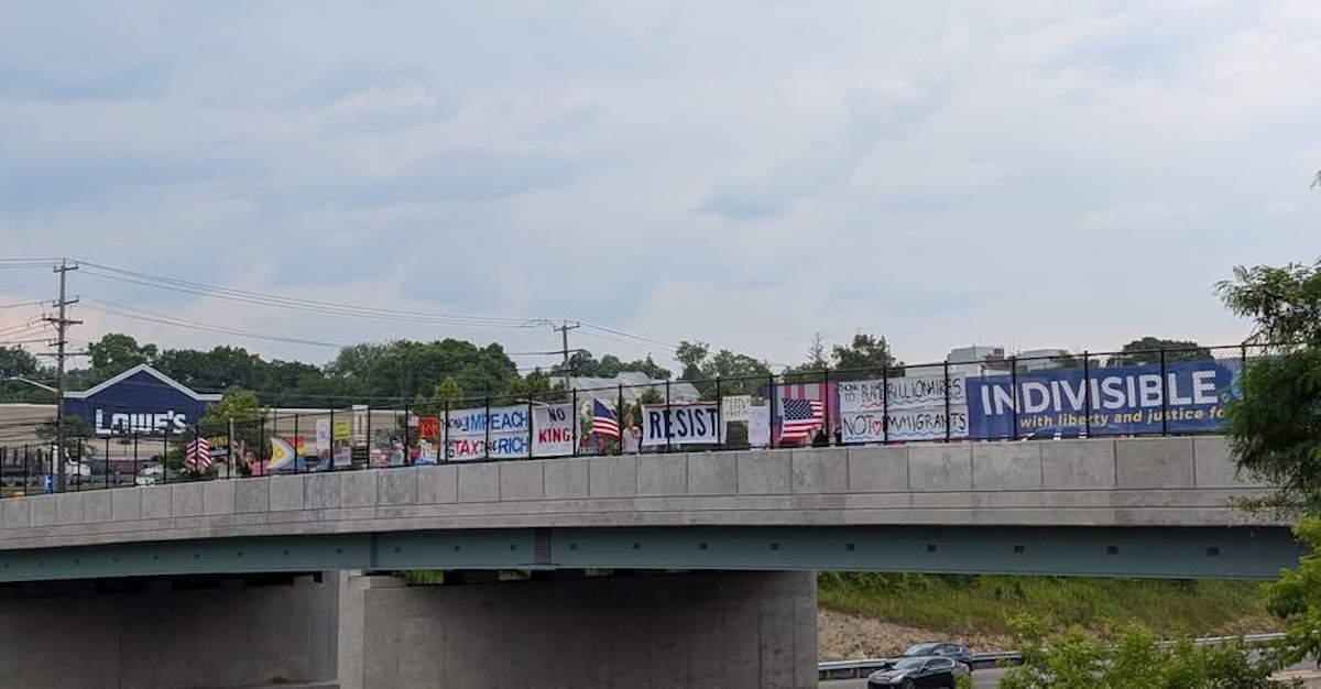 Norwalk Bridges for Democracy - I-95 Fairfield Ave · Good Trouble - Norwalk