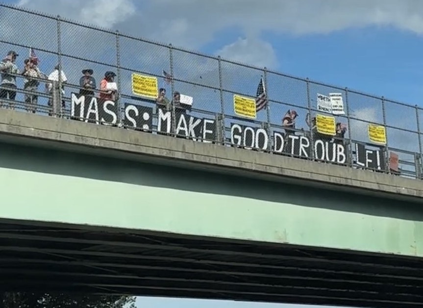 Go Pats Bridge Brigade for Democracy! · Indivisible