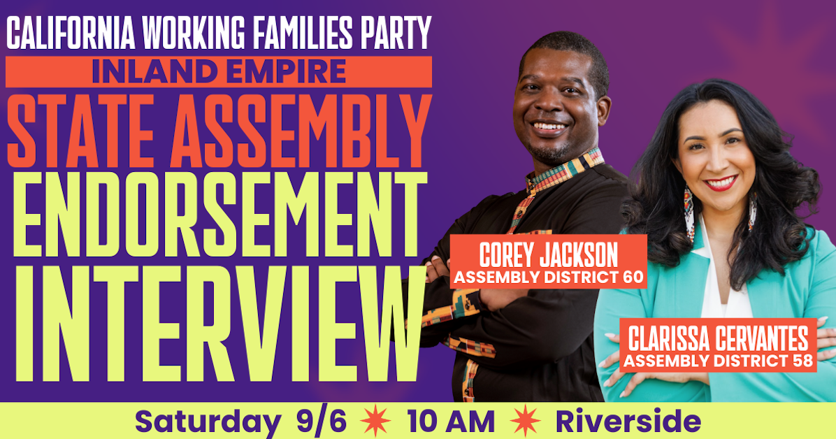 IE WFP Assembly Endorsement Interviews: Corey Jackson & Clarissa ...