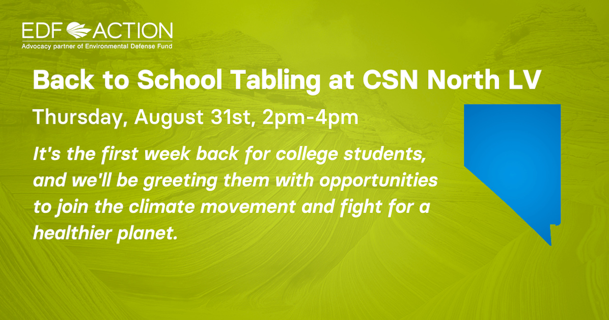 Back to School Tabling at CSN North Las Vegas · Climate Action Campaign
