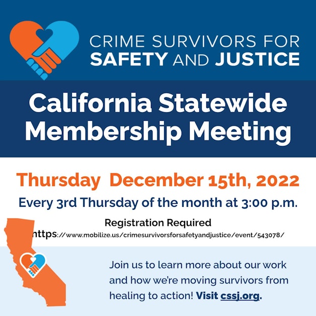 CSSJ- California Statewide Members Meeting · Crime Survivors for Safety ...