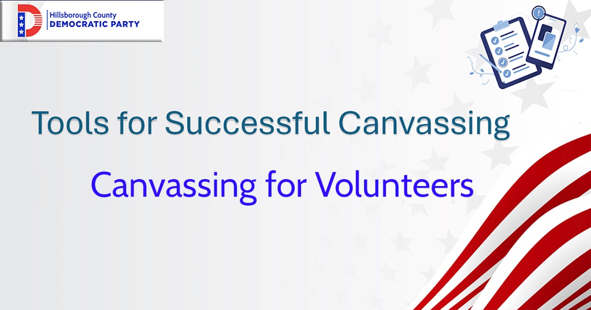 Tools for Successful Canvassing - Canvassing for Volunteers ...