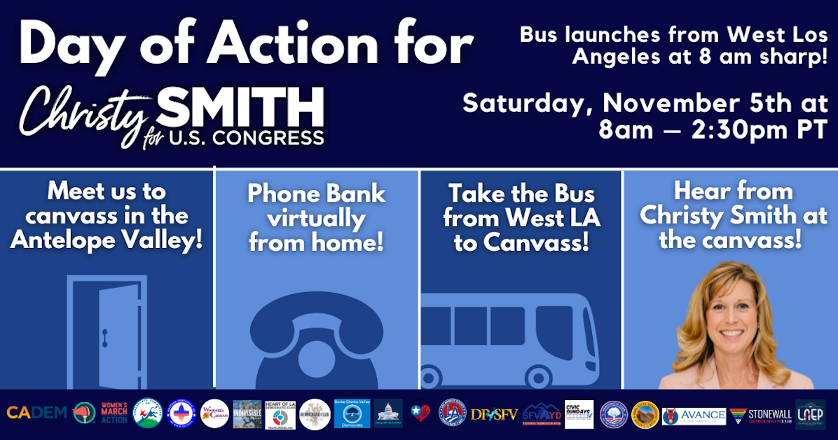 Canvassing Day of Action for Christy Smith · Mobilize